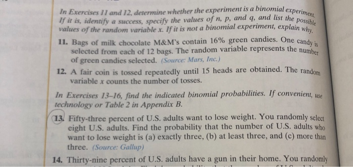 Solved In Exercises 11 and 12, determine whether the | Chegg.com