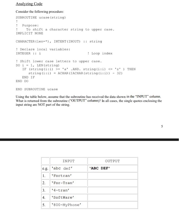 Solved Consider the following procedure: SUBROUTINE | Chegg.com