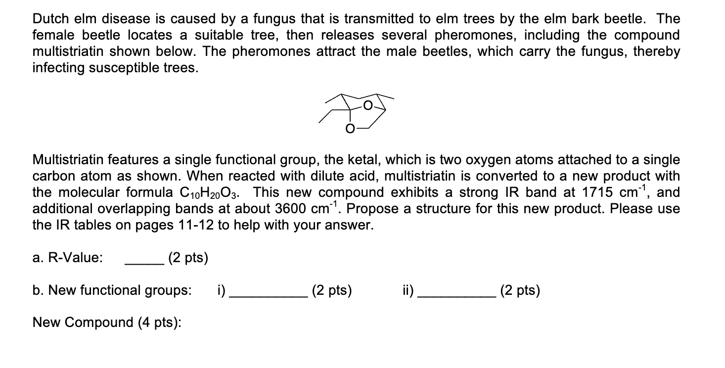 Solved Dutch elm disease is caused by a fungus that is | Chegg.com