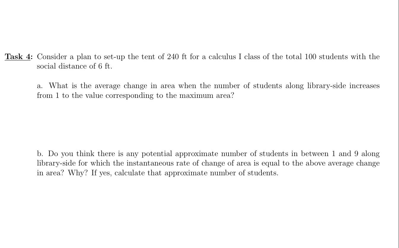 Consider a plan to set-up the tent of 240 ft for a | Chegg.com