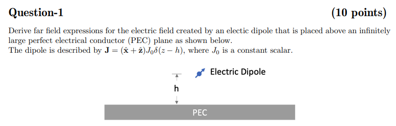 Solved Question-1Derive far field expressions for the | Chegg.com