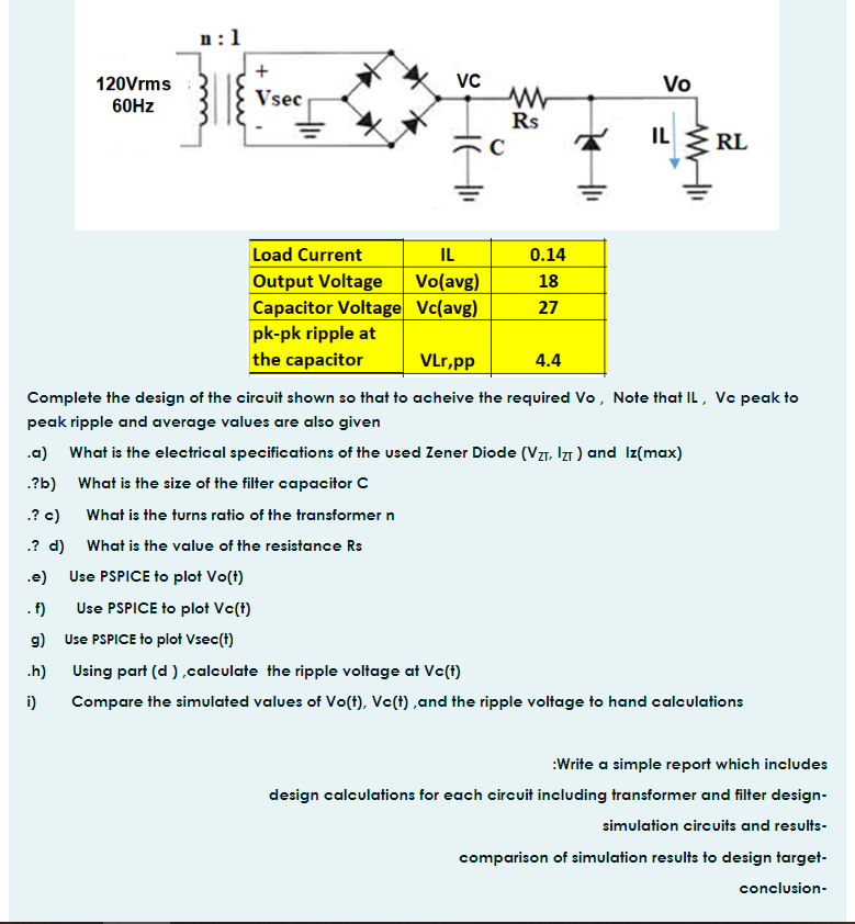 Solved Complete the design of the circuit shown so that to | Chegg.com