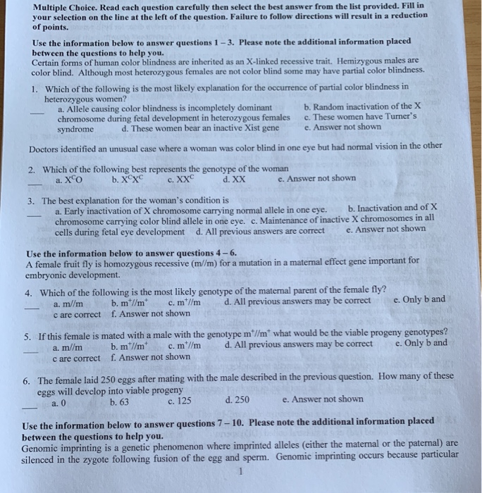 Solved Multiple Choice. Read each question carefully then | Chegg.com
