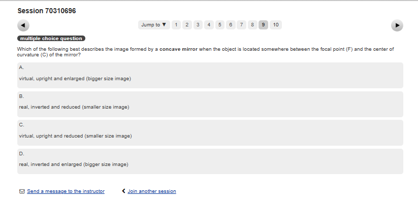 Solved Session 70310696 multiple choice question Which of | Chegg.com