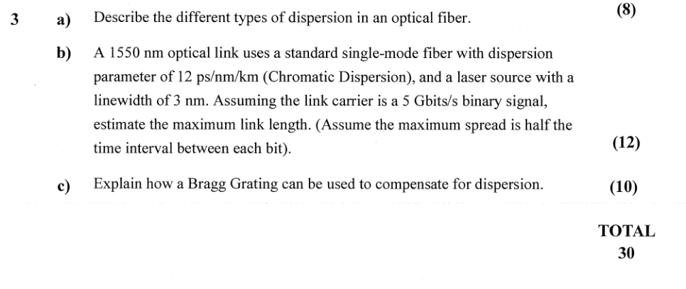 (8) Describe the different types of dispersion in an | Chegg.com