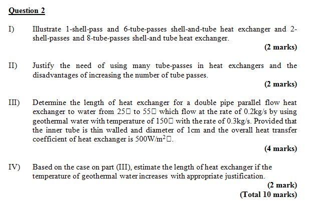 Solved Question 2 I) Illustrate 1-shell-pass and | Chegg.com