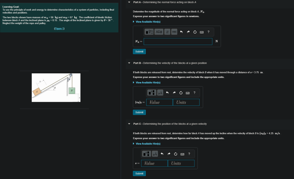 Solved Part A - ﻿Determining the normal force acting on | Chegg.com