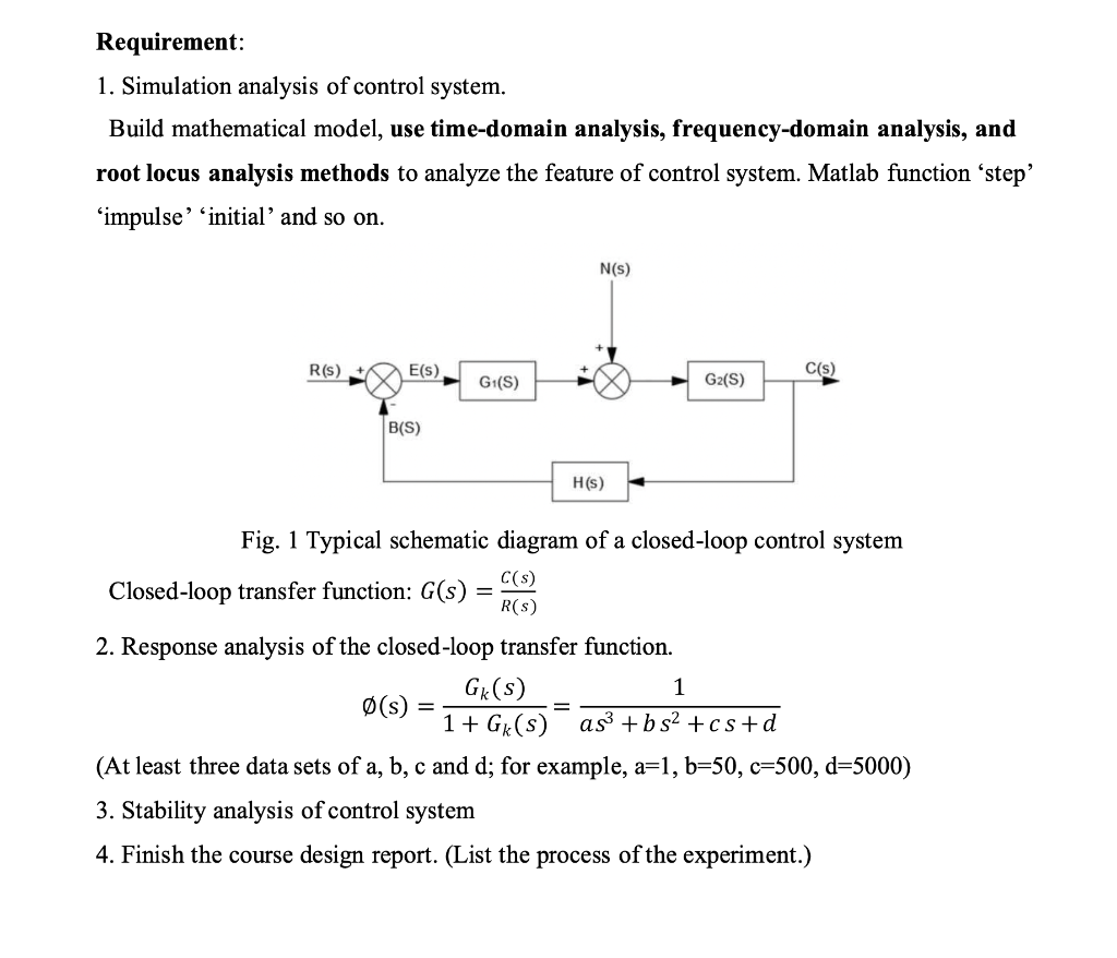 Solved Requirement: 1. Simulation analysis of control | Chegg.com