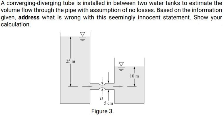 Solved A converging-diverging tube is installed in between | Chegg.com