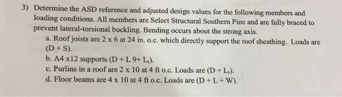 Solved Determine the ASD reference and adjusted design | Chegg.com