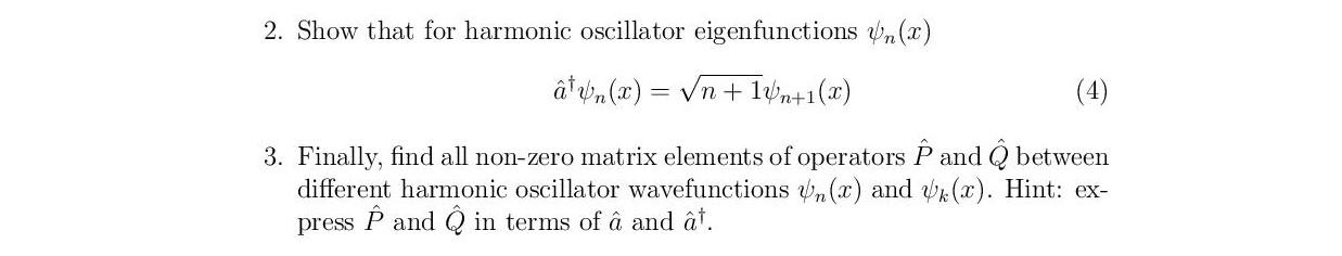 Solved Problem 2: Fun with the ladder operators (10 pt). | Chegg.com