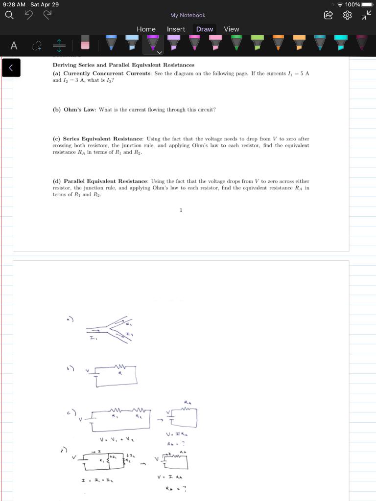 Solved Deriving Series and Parallel Equivalent Resistances | Chegg.com