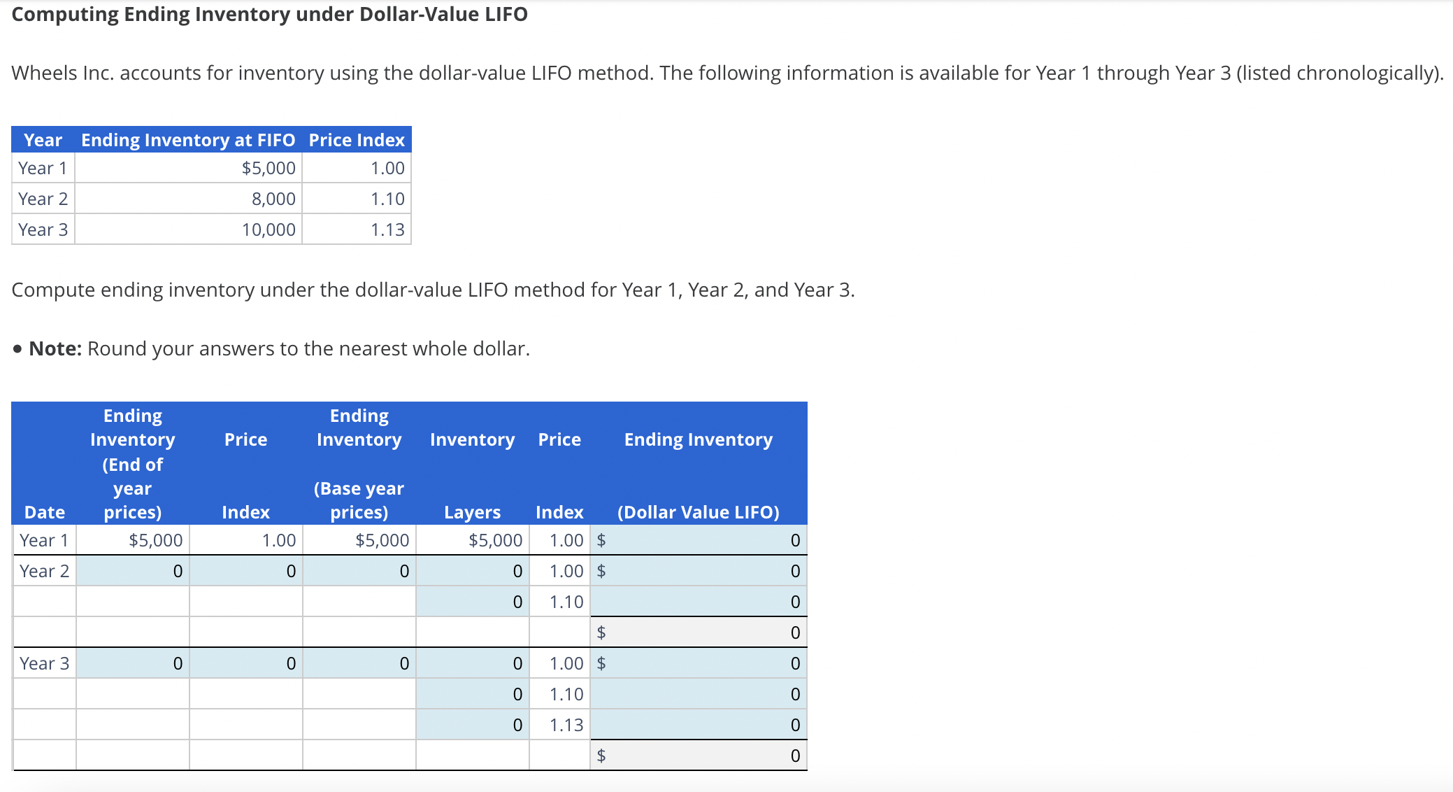 Solved Computing Ending Inventory Under Dollar Value Lifo