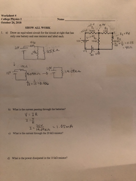 College Physics Worksheets