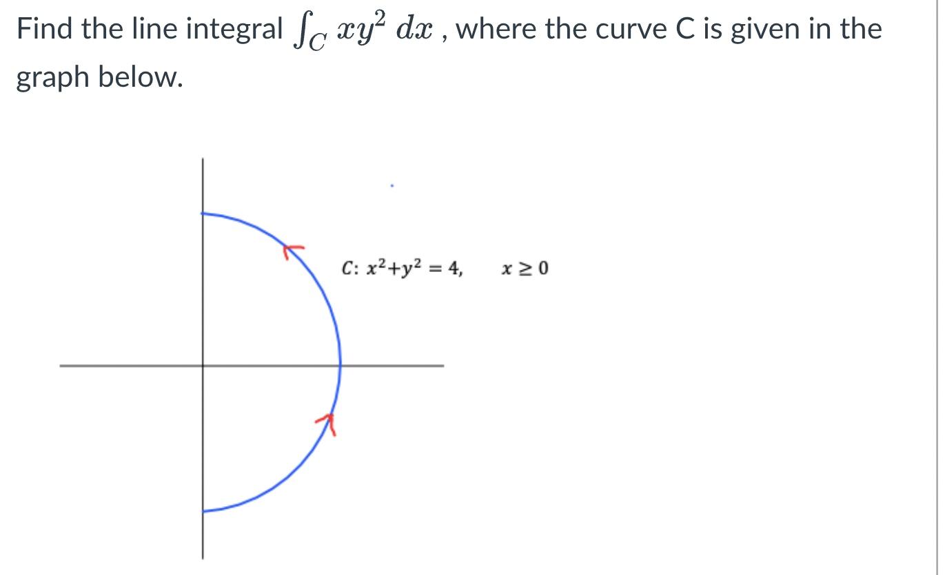Solved Find the line integral ∫Cxy2dx, where the curve C is | Chegg.com