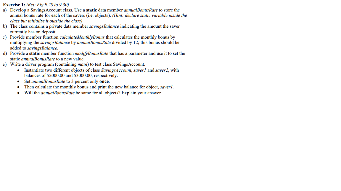 Solved Exercise 1: (Ref: Fig 9.28 to 9.30) a) Develop a | Chegg.com