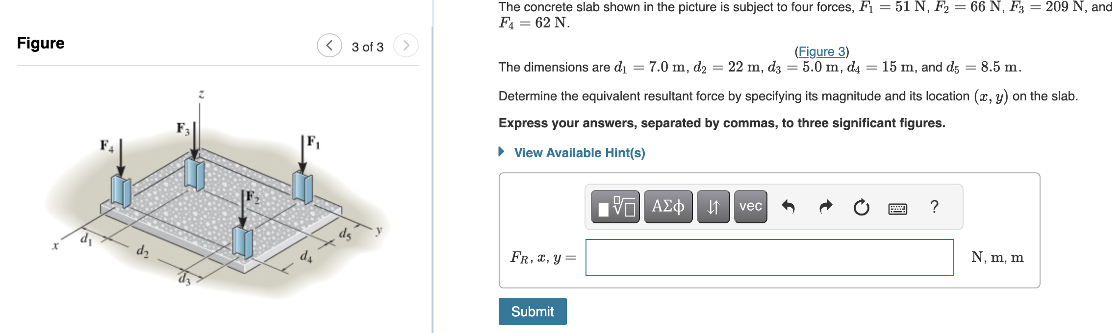 Solved The concrete slab shown in the picture is subject to | Chegg.com