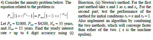 Solved 4) Consider the annuity problem below. The equation | Chegg.com