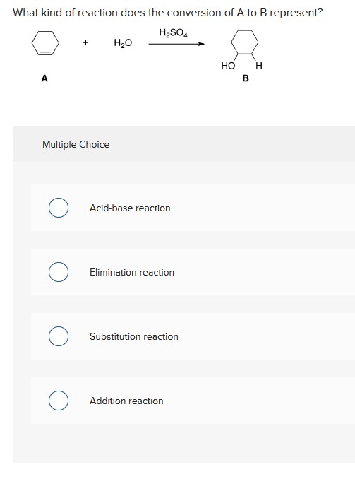 Solved What kind of reaction does the conversion of A to B | Chegg.com