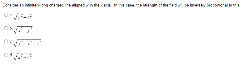 Solved Consider an infinitely-long charged line aligned with | Chegg.com