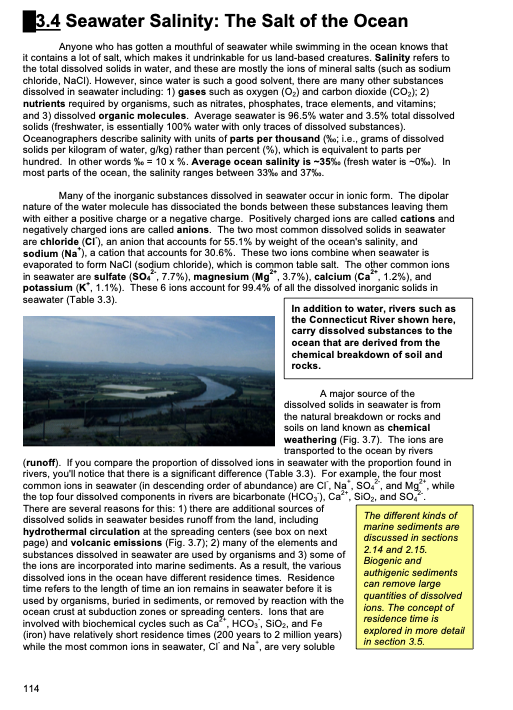 Solved 3.4 Seawater Salinity: The Salt of the Ocean Anyone | Chegg.com