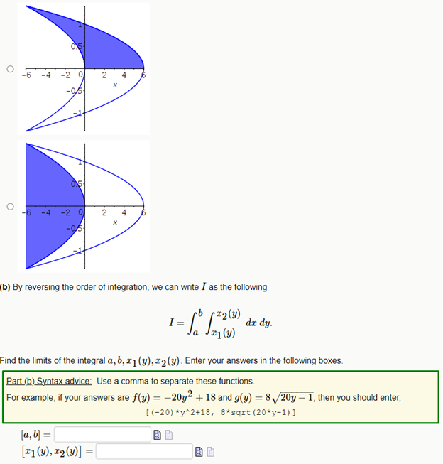 Solved Consider the double integral | Chegg.com