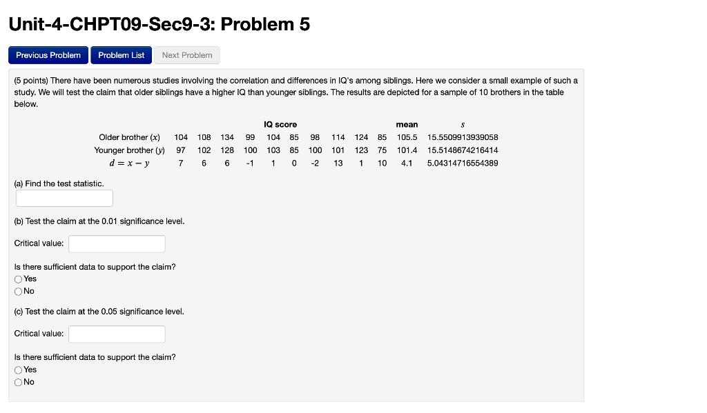 Solved Unit-4-CHPT09-Sec9-3: Problem 5 Previous Problem | Chegg.com