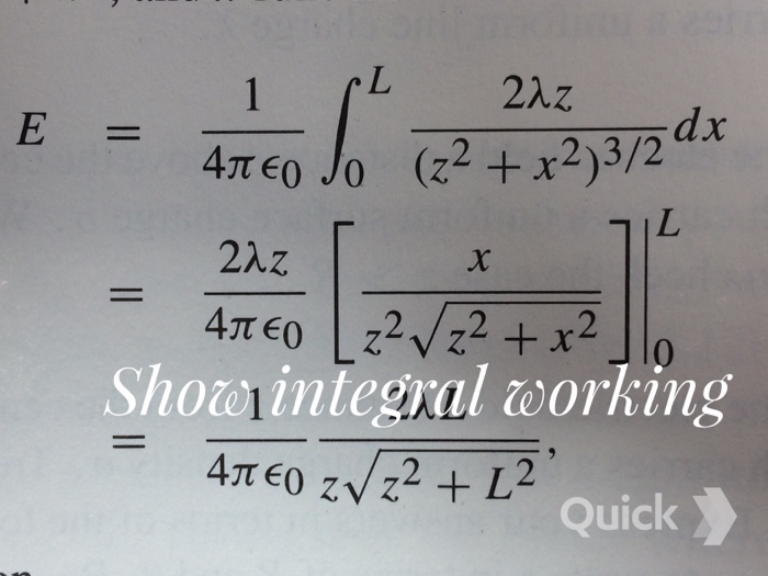 Solved Integral E = 1/4 pi epsilon_0 integral_0 ^L 2 lambda | Chegg.com
