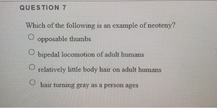 Solved QUESTION 7 Which of the following is an example of | Chegg.com