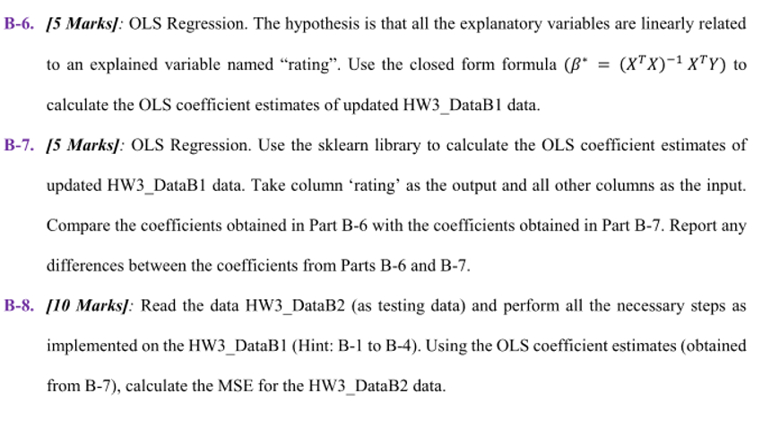 Solved B-6. [5 ﻿Marks]: OLS Regression. The hypothesis is | Chegg.com