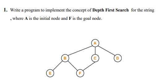 1. Write a program to implement the concept of Depth | Chegg.com