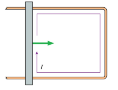 Solved An induced current flows clockwise as the metal bar | Chegg.com