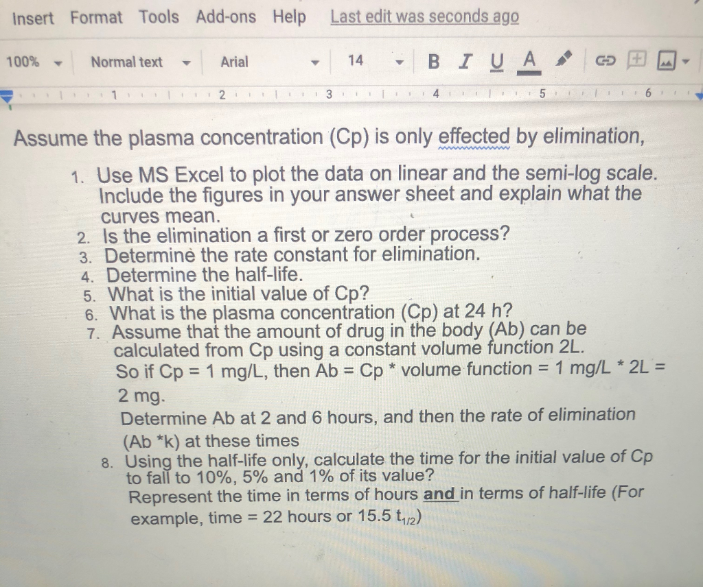 Solved View Insert Format Tools Add-ons Help Last edit was | Chegg.com