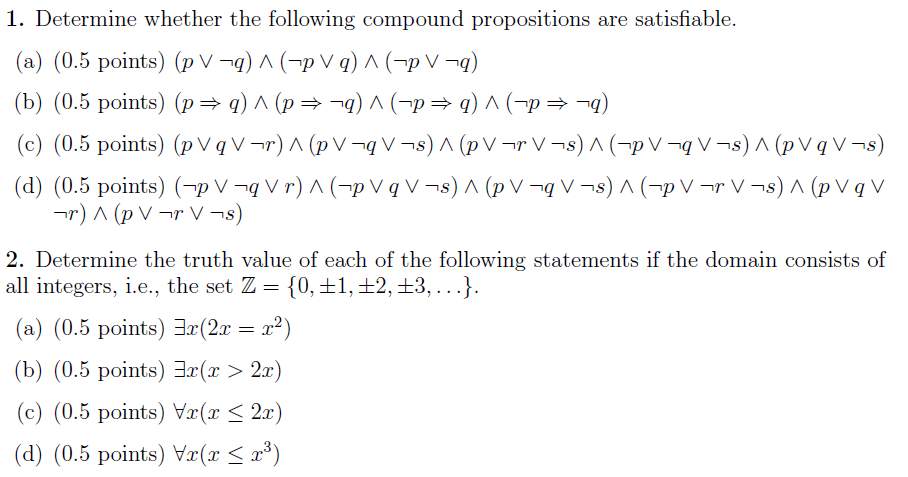 Solved 1. Determine whether the following compound | Chegg.com
