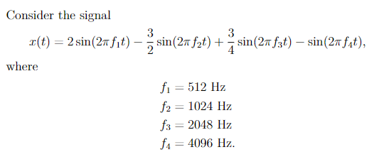 Solved Consider the signal | Chegg.com