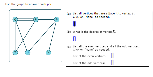 Solved Use the graph to answer each part. (a) List all | Chegg.com