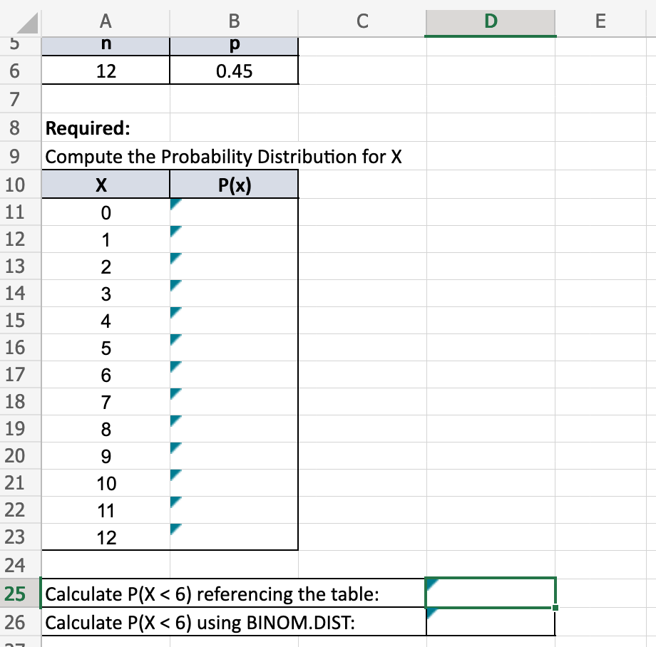 Solved 2 A B С D Let X = The number of successes in a given | Chegg.com