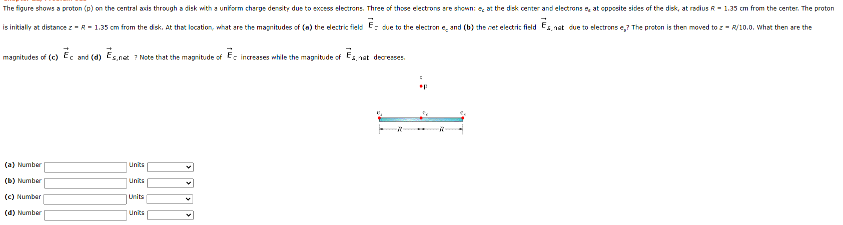 Solved The figure shows a proton (p) on the central axis | Chegg.com
