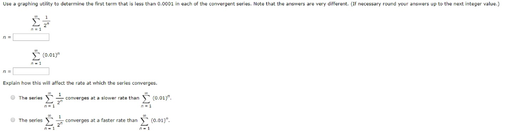 Solved Use a graphing utility to determine the first term | Chegg.com