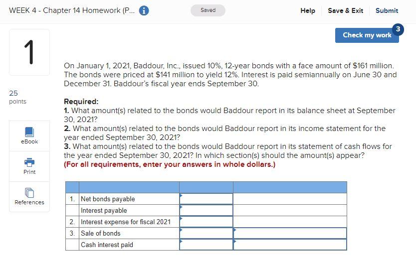 Solved WEEK 4 - Chapter 14 Homework (P... i Saved Help Save | Chegg.com