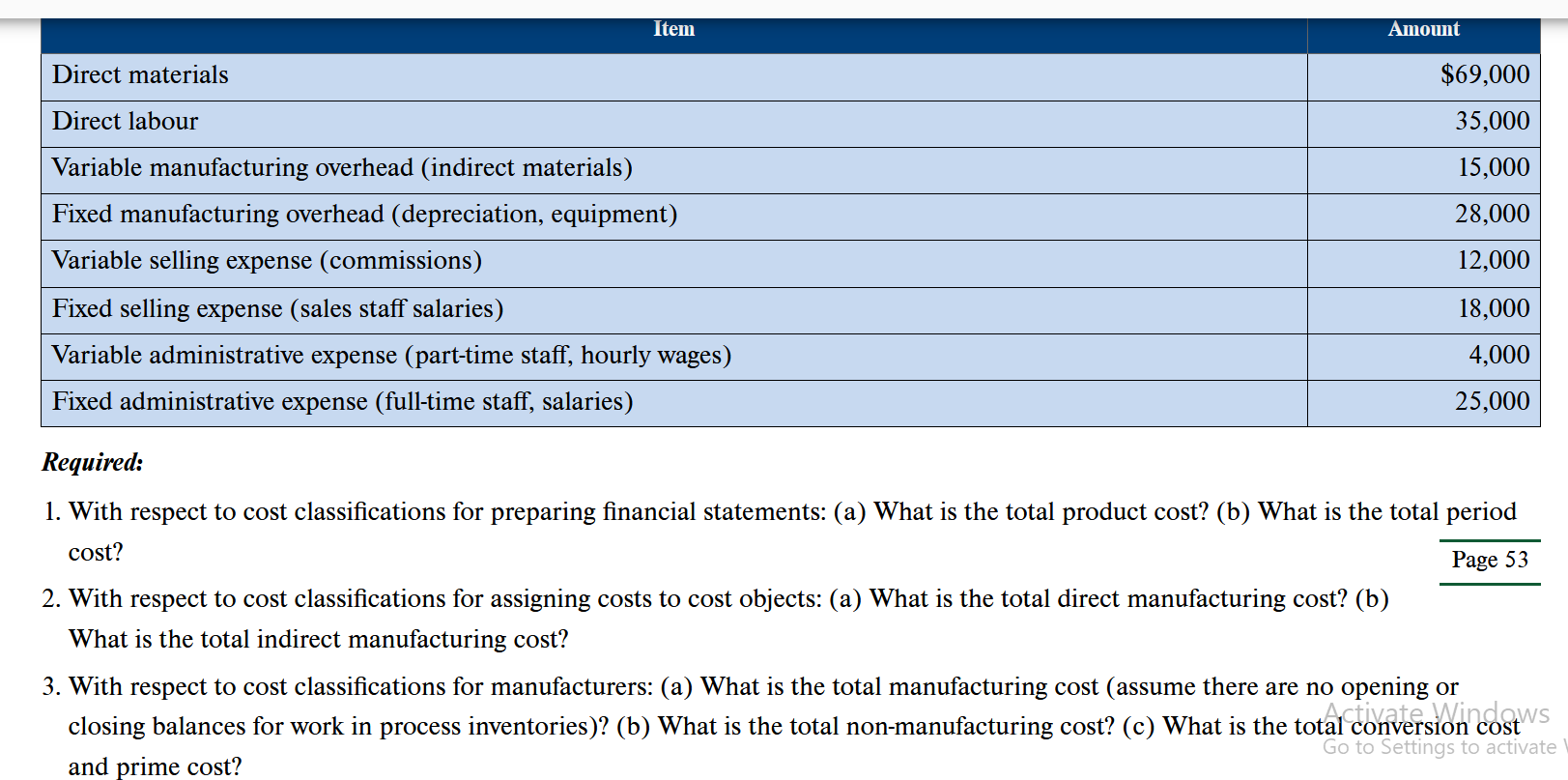 Solved 1. With respect to cost classifications for preparing | Chegg.com