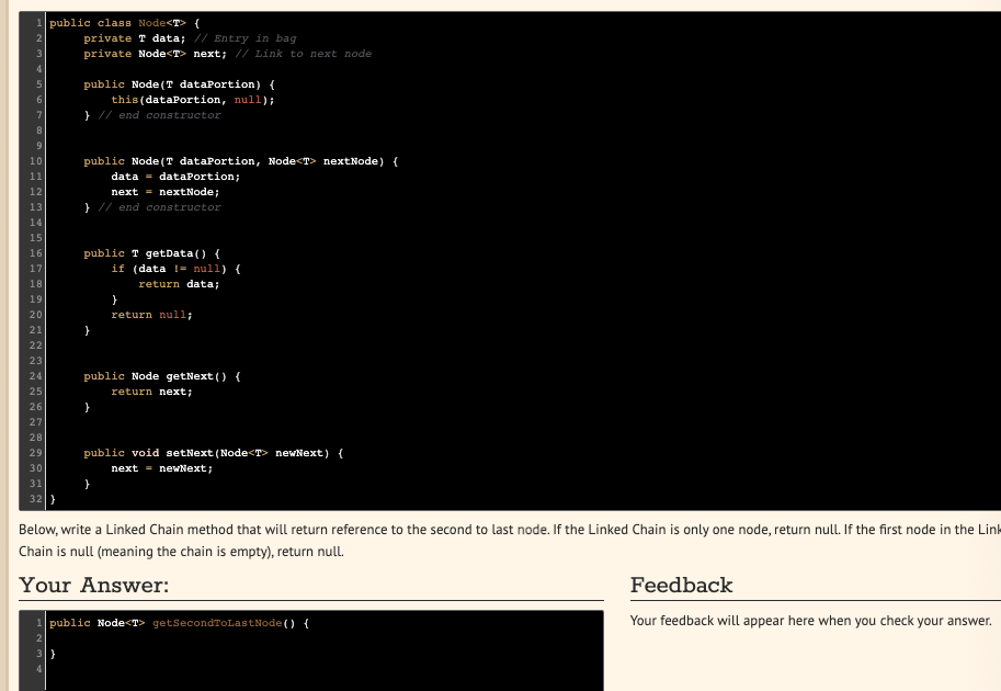 Solved 2 public class Node ( private T data; // Entry in bag | Chegg.com Solved 2 public class Node ( private T data; // Entry in bag | Chegg.com