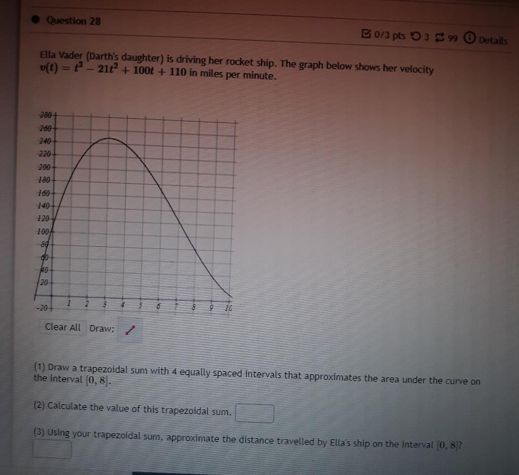 Solved Question 28 0/3 pts 399 Details Ella Vader (Darth's | Chegg.com