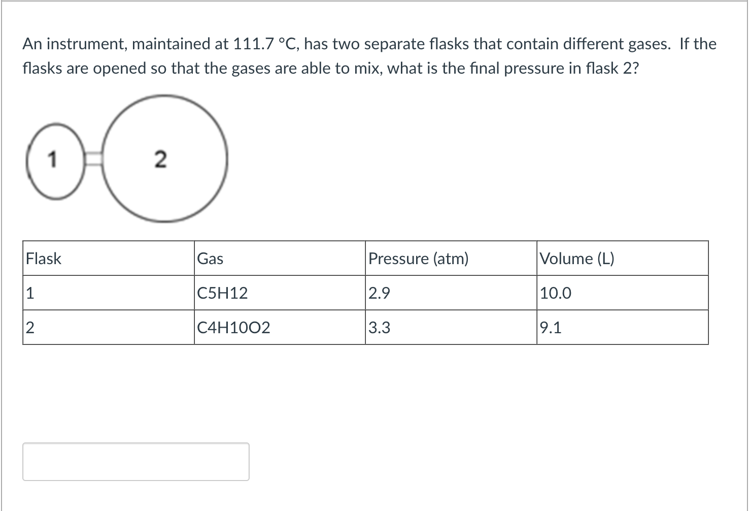 Solved An instrument, maintained at 111.7°C, ﻿has two | Chegg.com