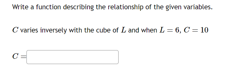 Solved Write a function describing the relationship of the | Chegg.com