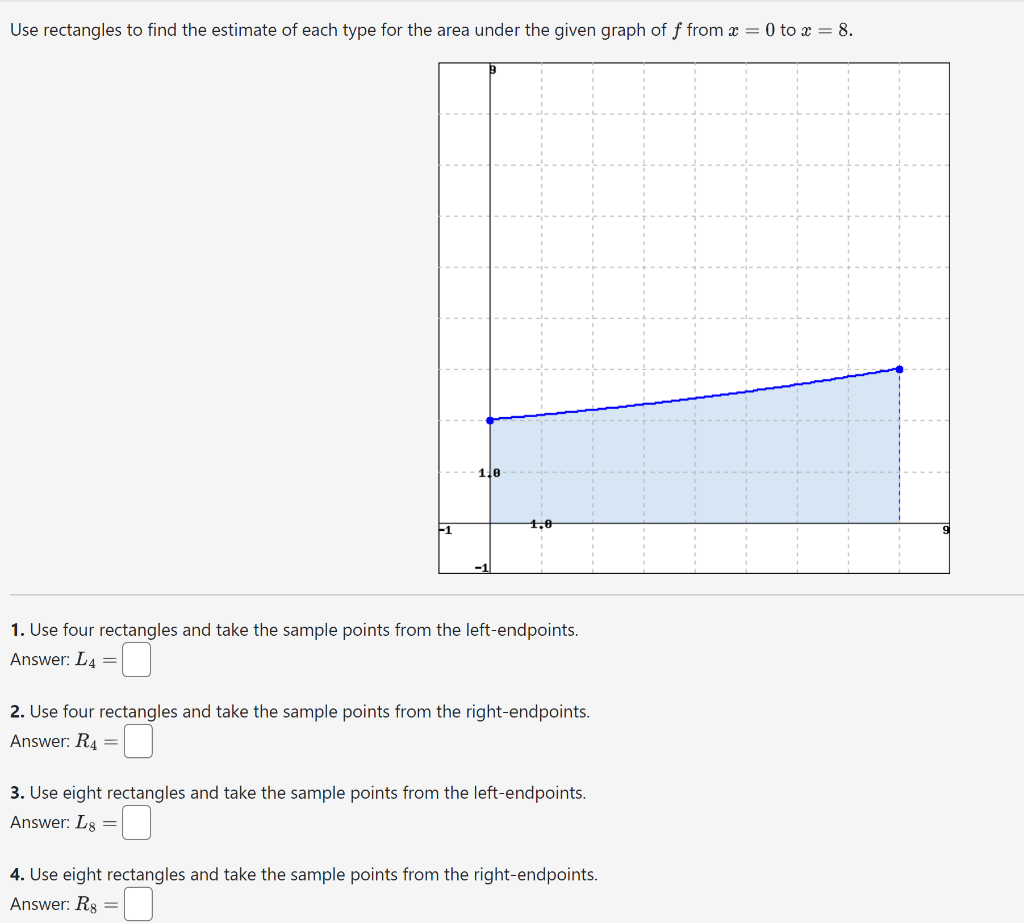 Solved Use rectangles to find the estimate of each type for | Chegg.com