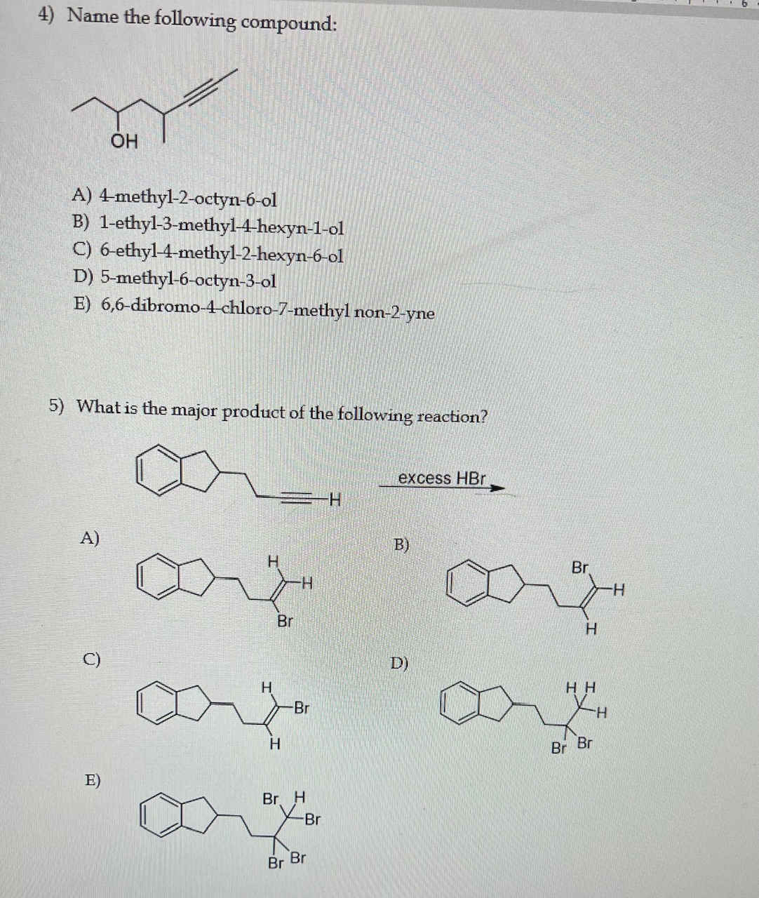 Solved Part I: Attempt all questions. 1) Name the following | Chegg.com