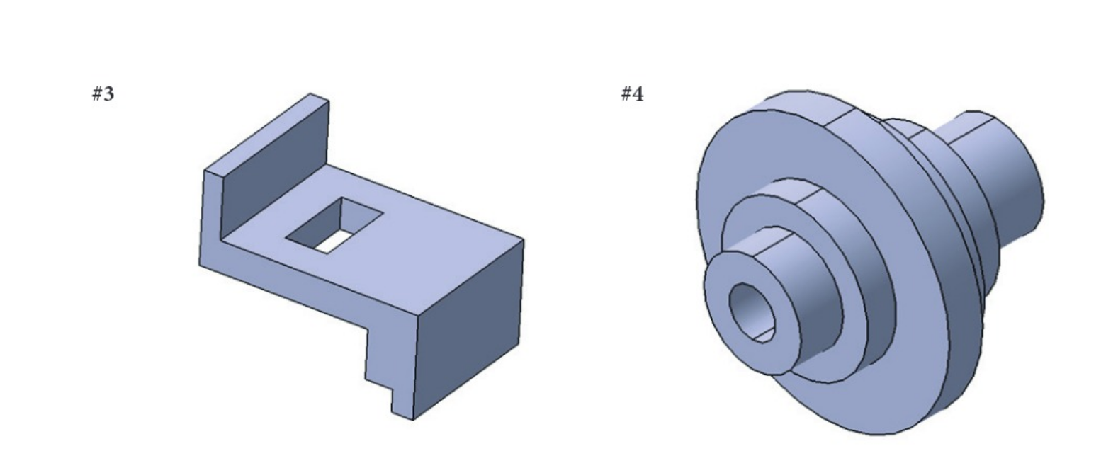 Solved Sketch orthographic views (top view, front view, | Chegg.com