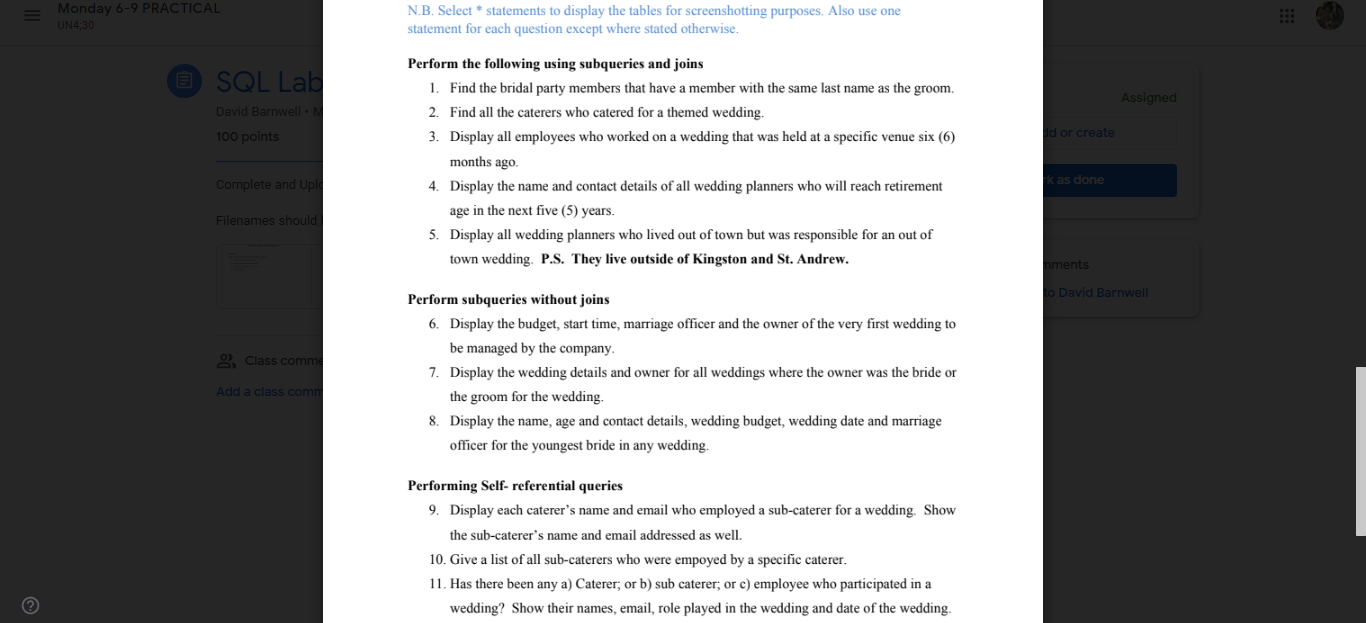 Solved Perform the following using subqueries and joins 1. | Chegg.com