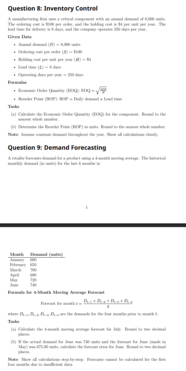 Solved Streamlining Operations with Just-In-Time Inventory | Chegg.com